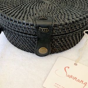 samnang | Bags | Samnang Bulat Noir Round Rattan Purse | Poshmark